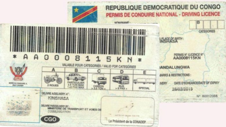 RDC: Le permis de conduire de toute la République expire en février ...